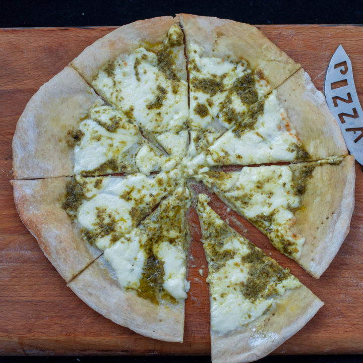 Traditional Italian White Pizza With Pesto - Your Guardian Chef