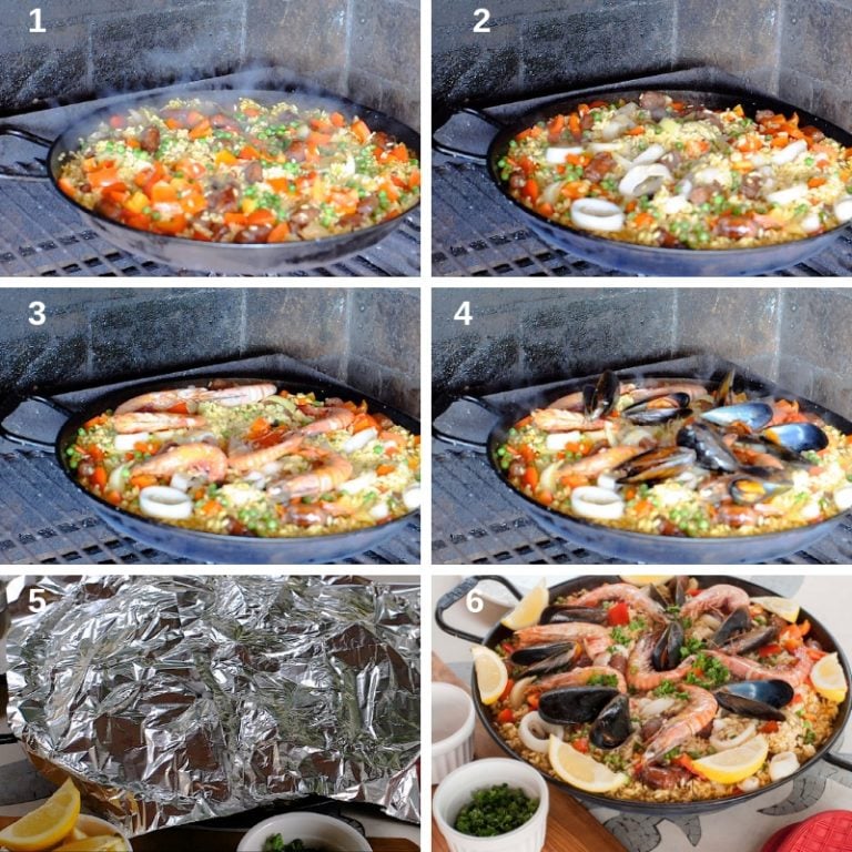Seafood Paella With Chorizo On The BBQ - Your Guardian Chef