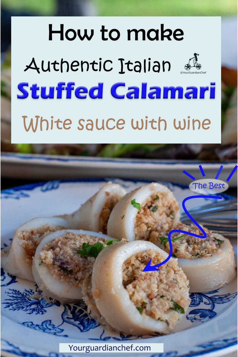 Italian Stuffed Calamari Recipe (no tomato sauce) - Your Guardian Chef