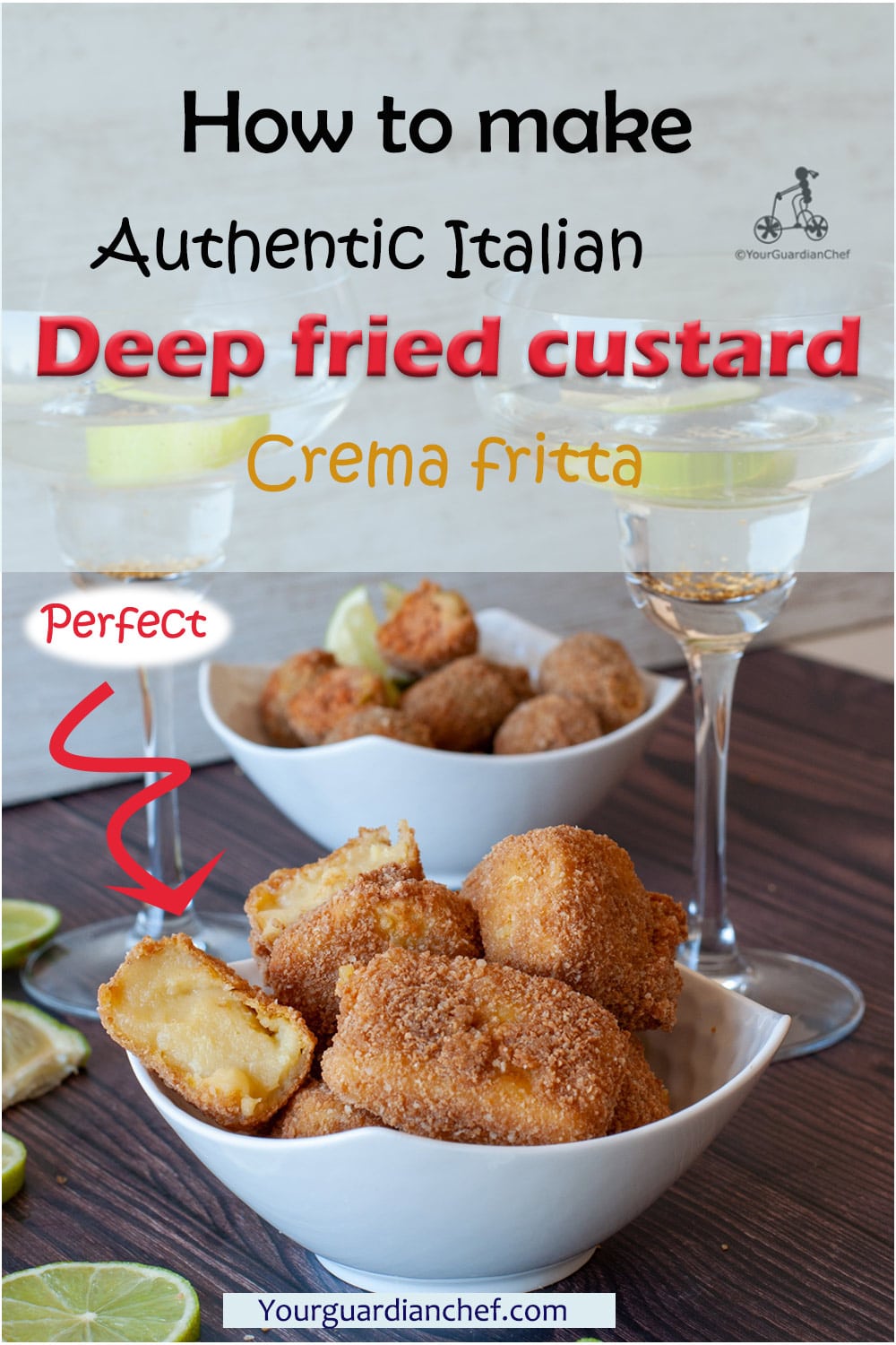Italian Deep Fried Custard -Crema Fritta - Your Guardian Chef