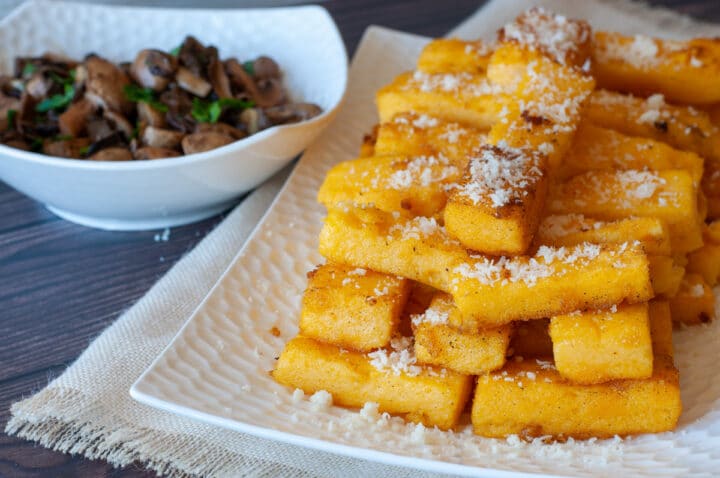Best Italian Crispy Fried Polenta Cakes In Butter - Your Guardian Chef