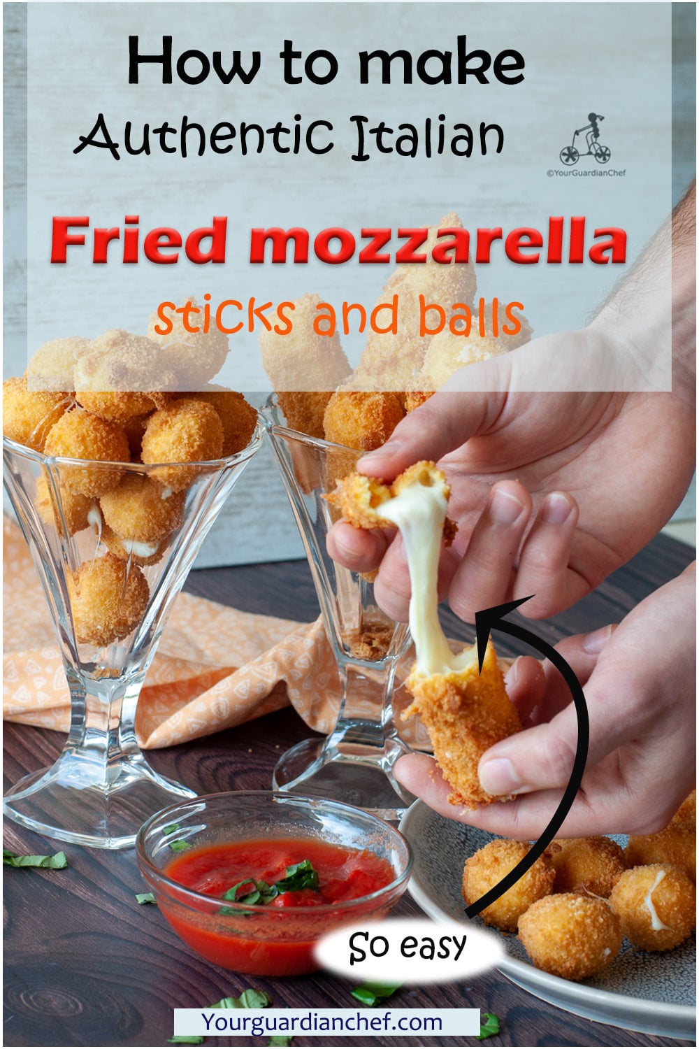 Italian Deep Fried Mozzarella Cheese Sticks And Balls - Your Guardian Chef