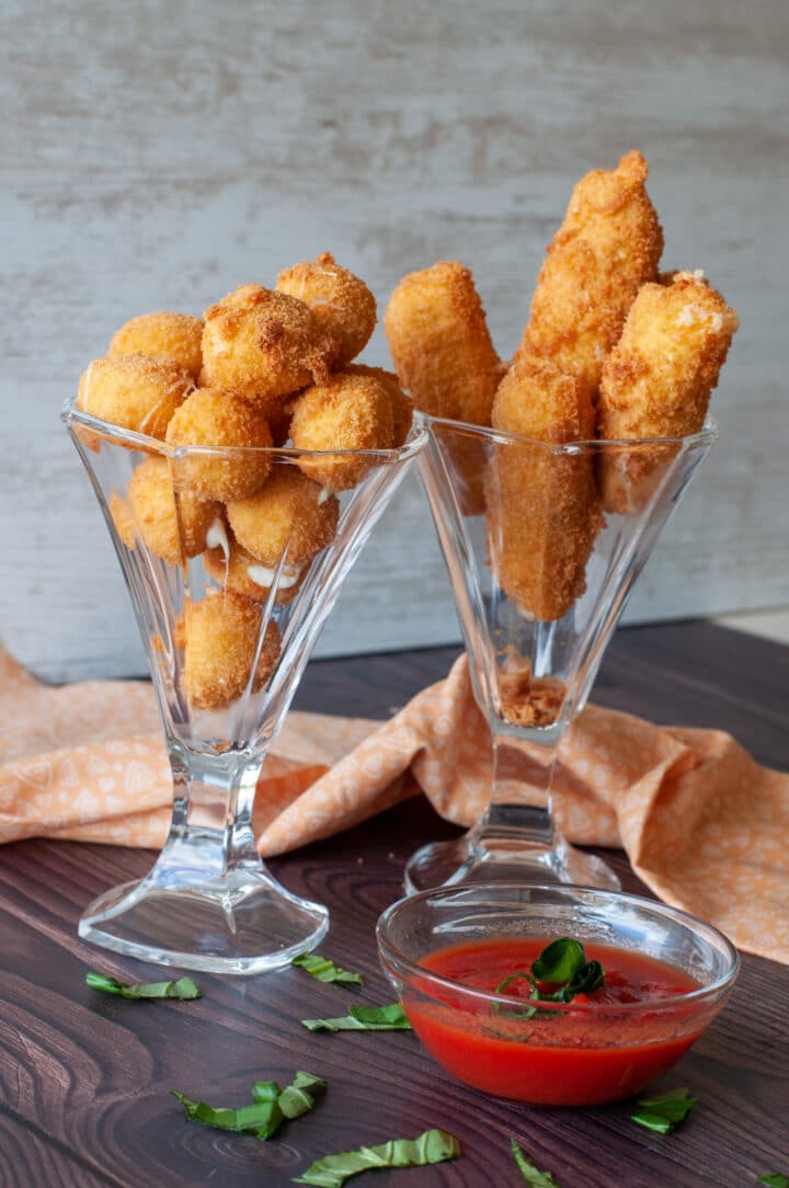 Italian Deep Fried Mozzarella Cheese Sticks And Balls - Your Guardian Chef