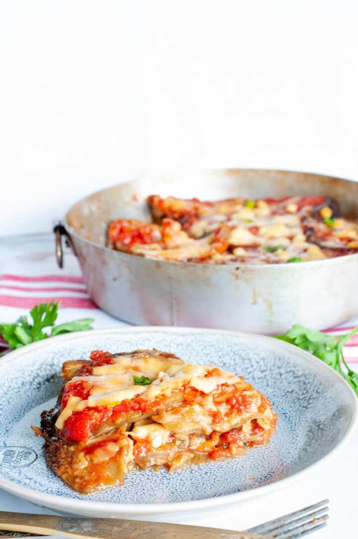 No Fry Eggplant Parmesan (Parmigiana di Melanzane) - Your Guardian Chef