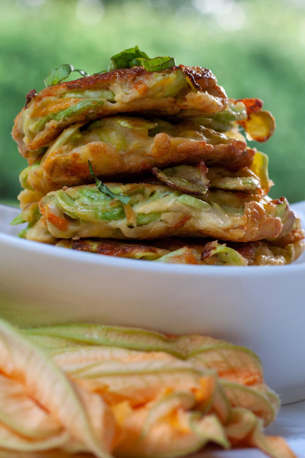 Italian Zucchini Fritters Recipe with Zucchini Flowers - Your Guardian Chef